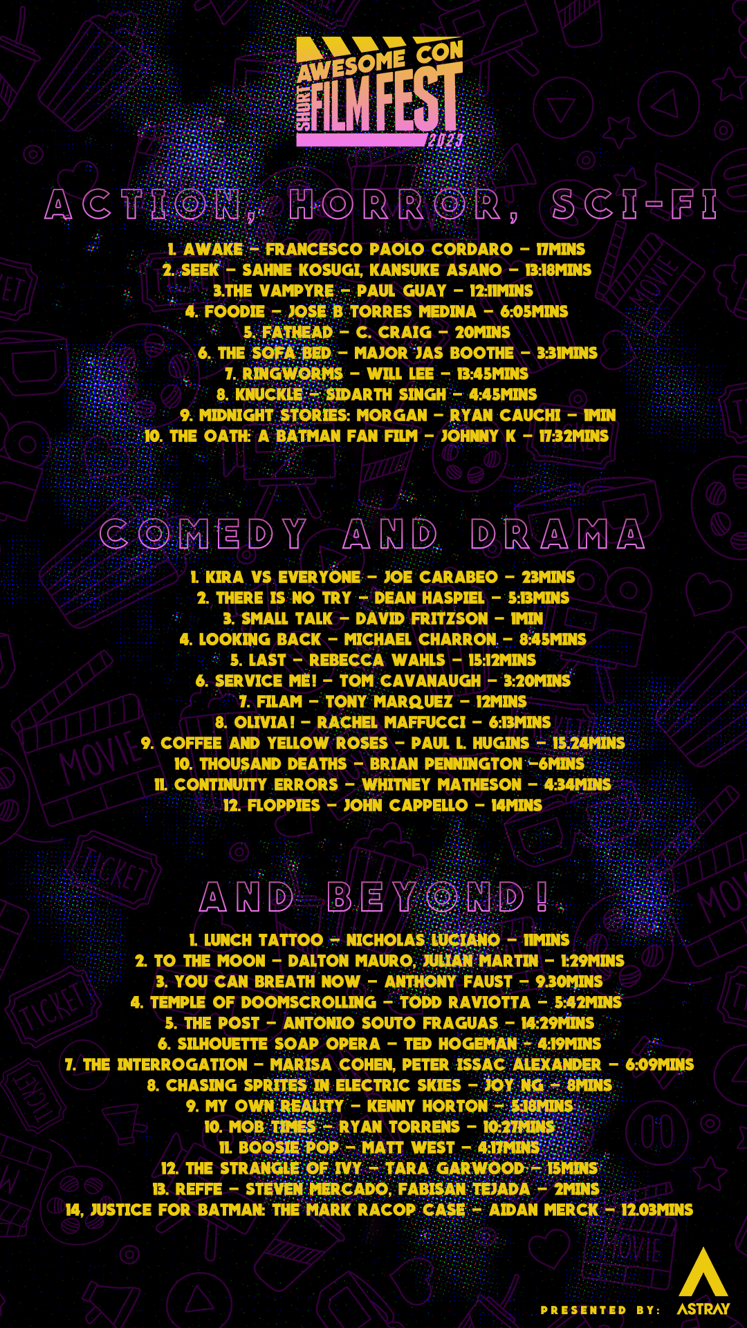 Awesome Con Short Film Festival 2023 Voting - Astray Productions